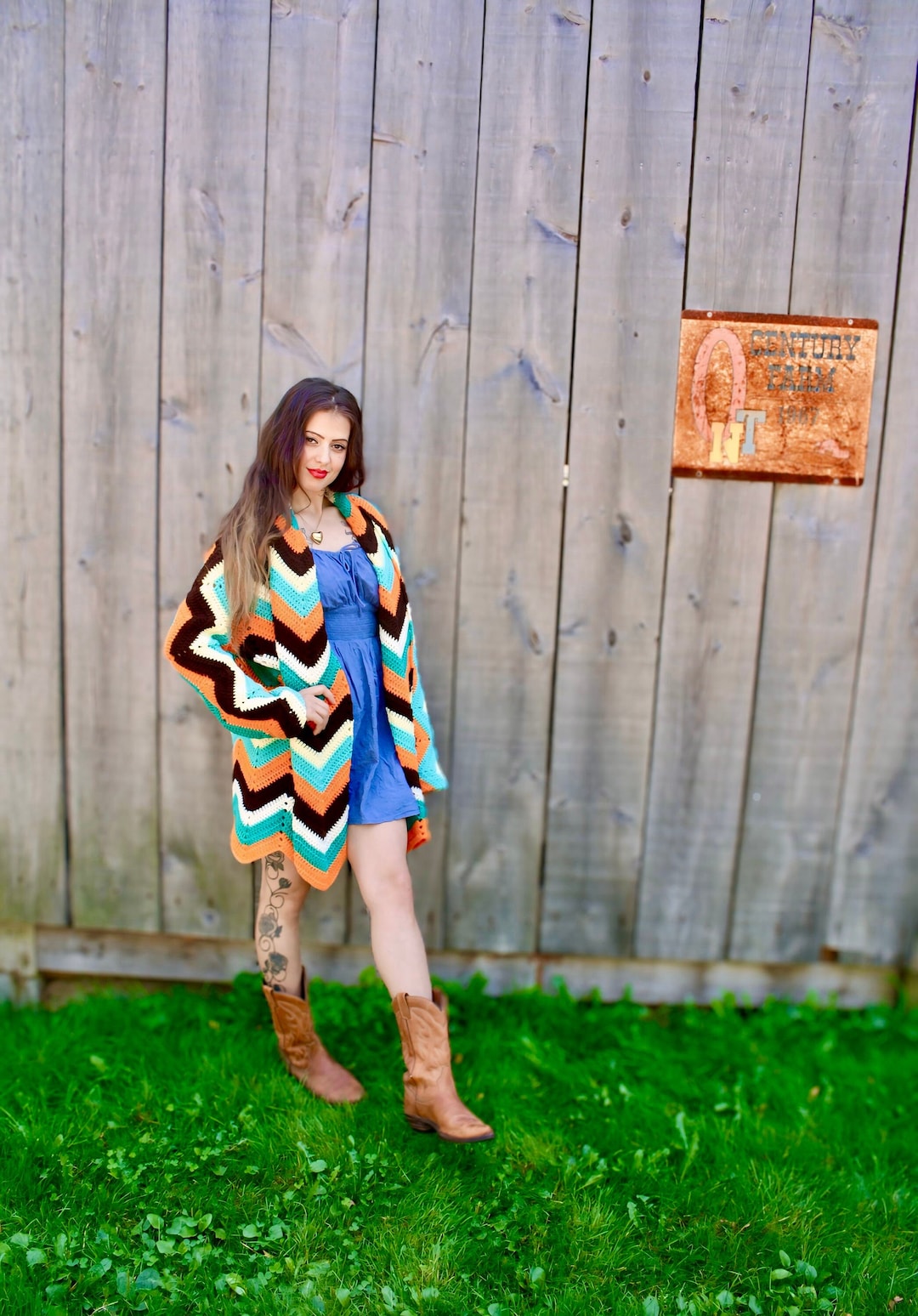 Unique Vintage Inspired Upcycled Afghan Sweater Cardigan - Etsy