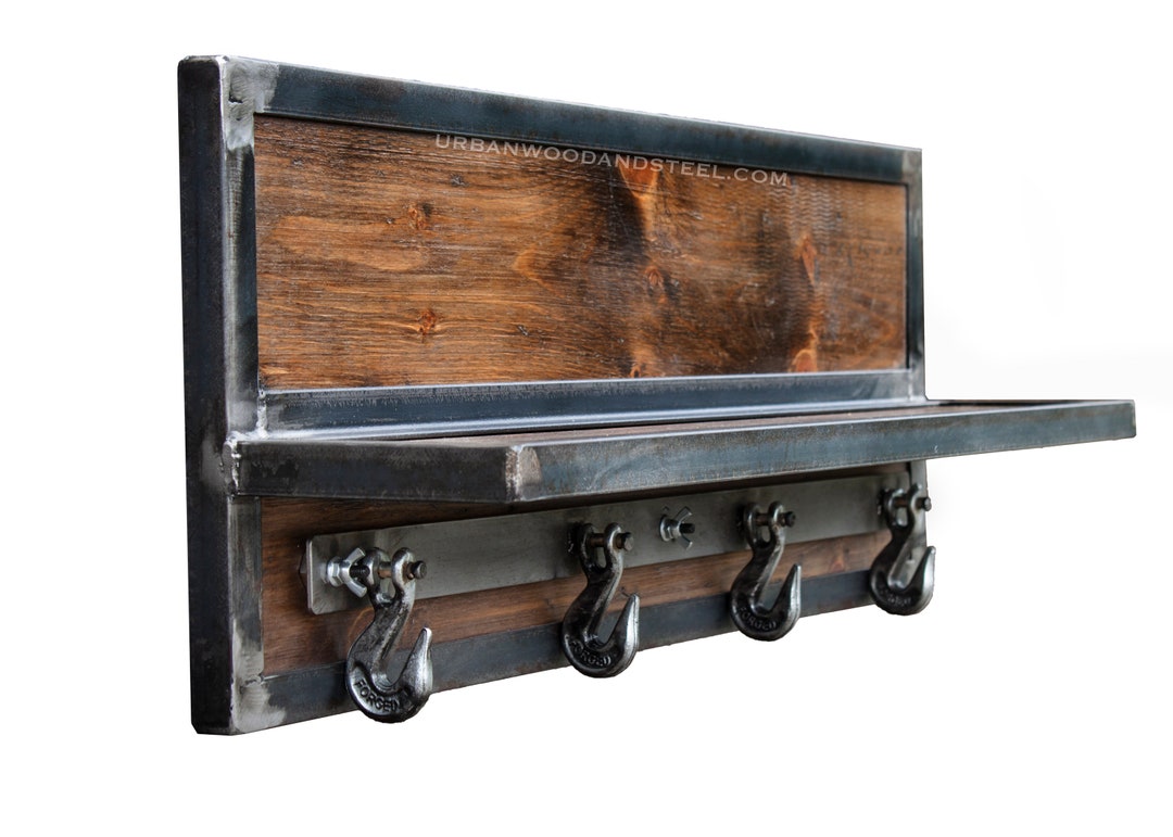 Wooster Wall Shelf & Chain Hook Coat Rack - Etsy