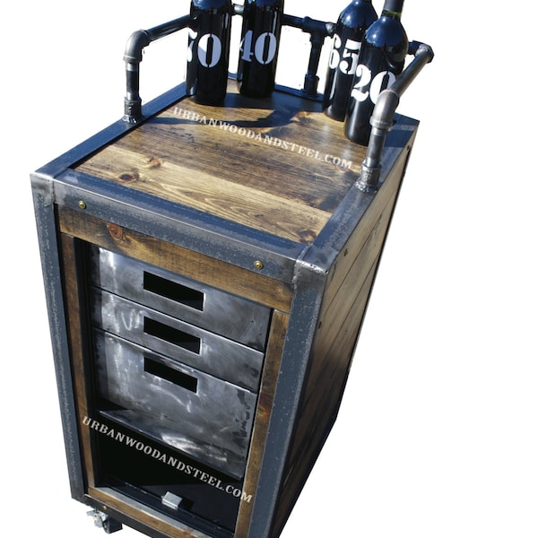 Rustic Bar Cart - Etsy