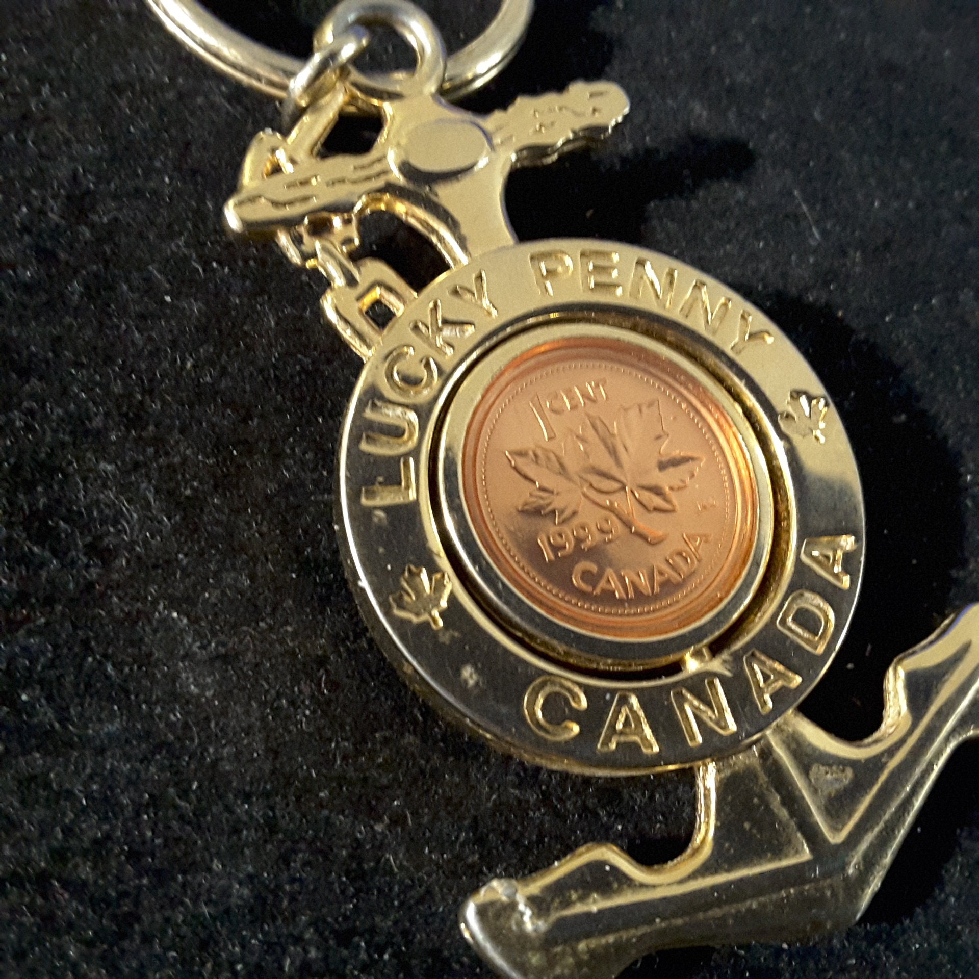 Vintage Canadian Lucky Penny Keychain - Etsy