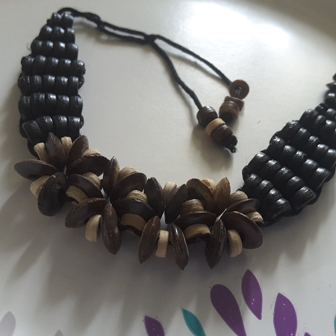 Polynesian Coconut Shell Bracelet - Etsy
