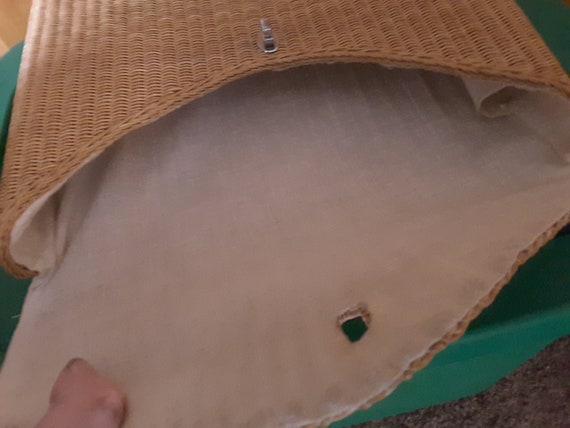 Antique wicker envelope style Briefcase - Gem