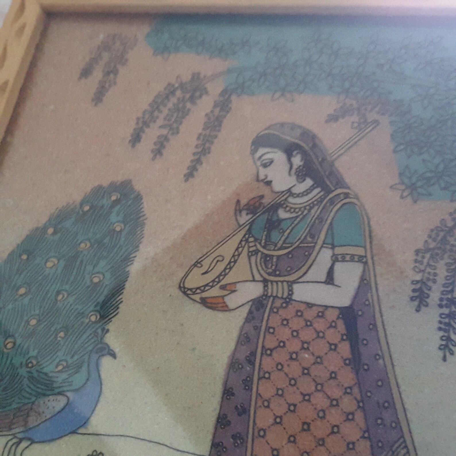 Vintage sand art box from India | Etsy