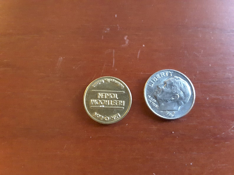 Vintage Brass Restroom Token - Etsy