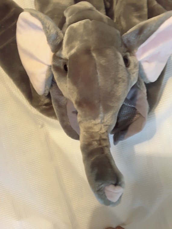 Vintage gray plush elephant jacket costume size 12-18… - Gem