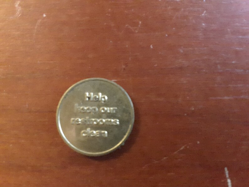 Vintage Brass Restroom Token - Etsy