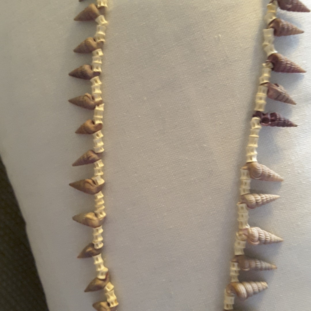 Auger Shell Rope Necklace Gender Neutral - Etsy