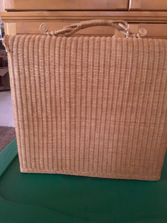 Antique wicker envelope style Briefcase - Gem