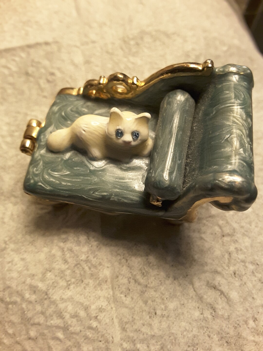 Vintage Monet Enamel Cat Collectible Box - Etsy
