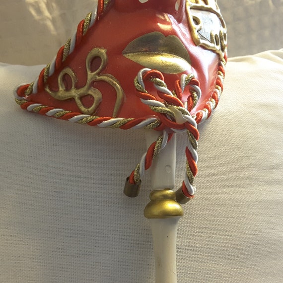Vintage Venetian Phantom of the opera stick masquerad… - Gem