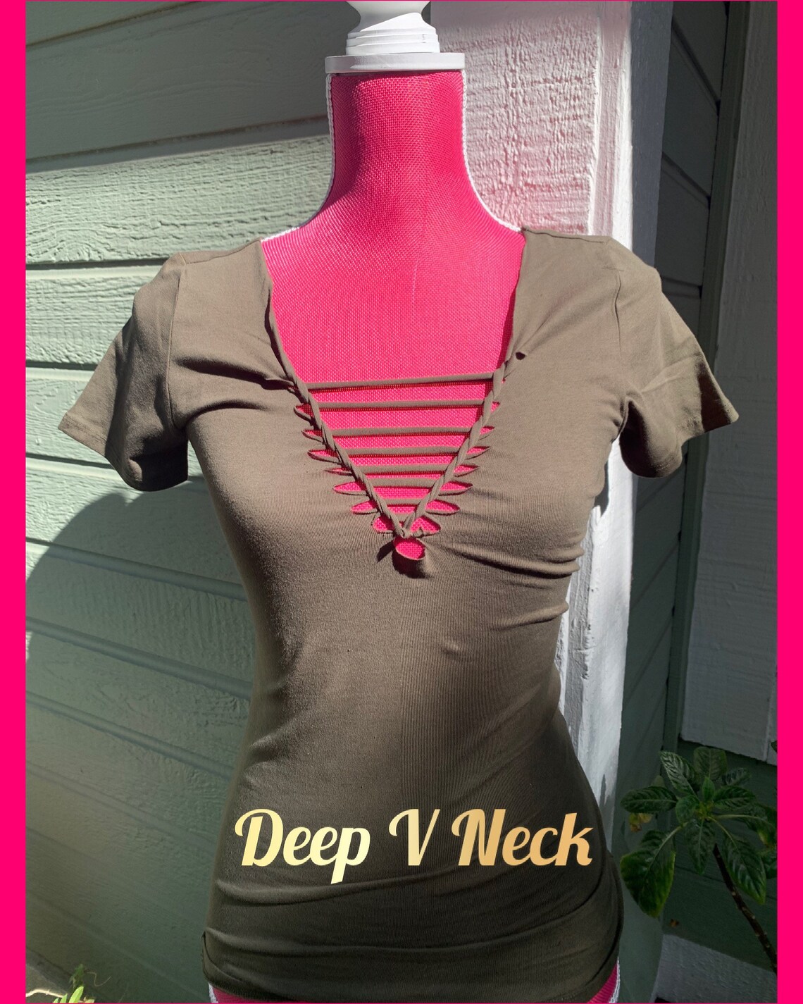 Deep V Neck Cutout - Etsy Canada