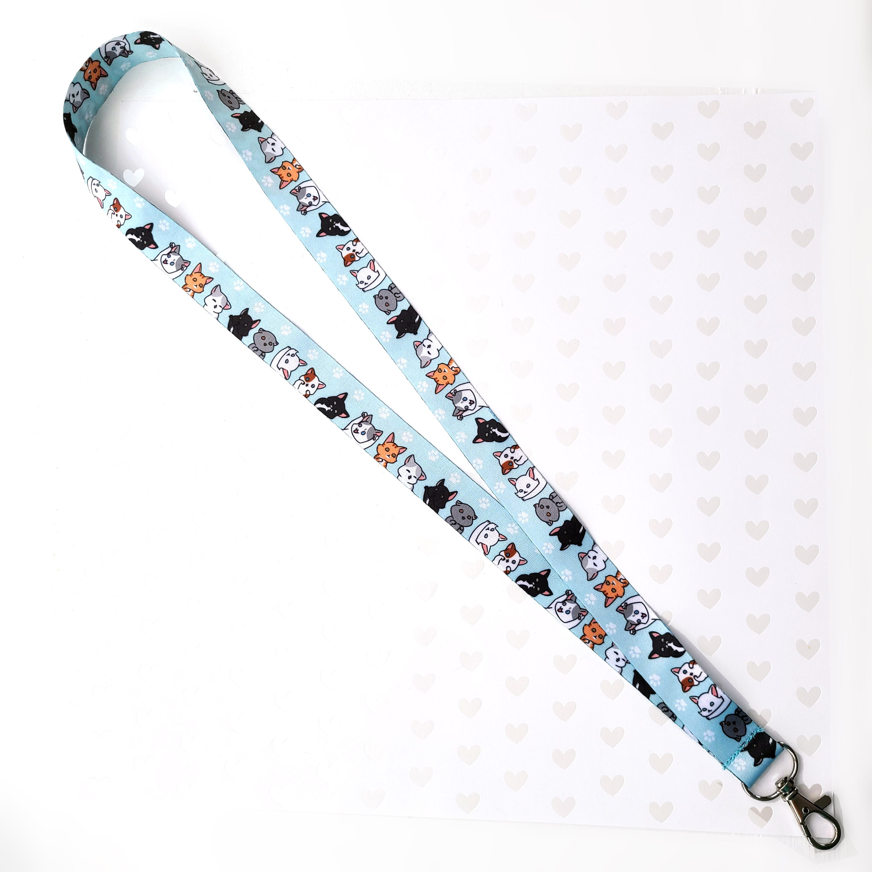 Kitty Cats, All the Cats Lanyard - Cute Feline, Teacher Lanyard ...