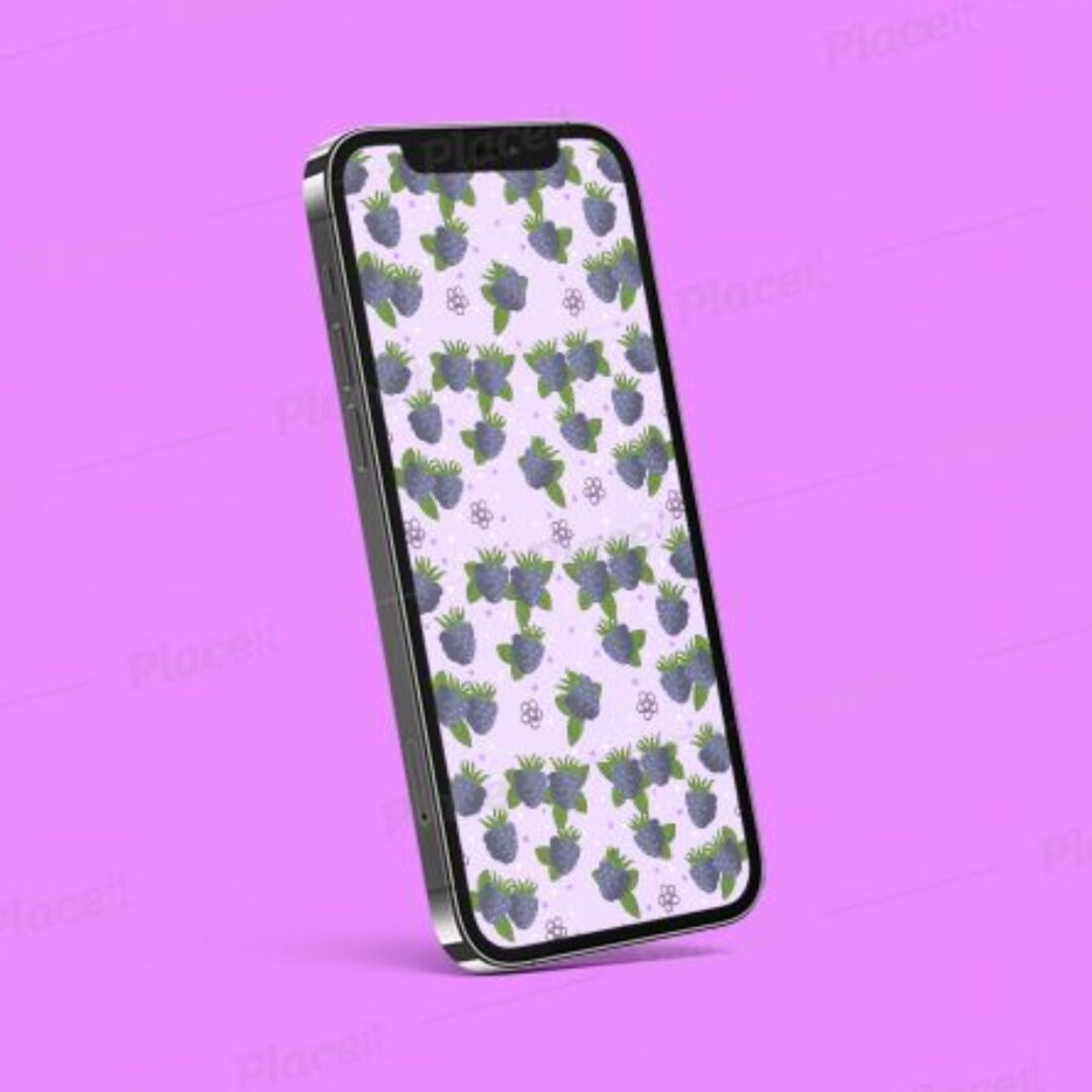 Cascades of Blackberries Phone Wallpaper | Kawaii Berries, Blackberry ...
