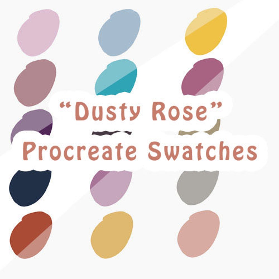 Dusty Rose Procreate Palette (with Hex Codes) | Digital Color Palette ...