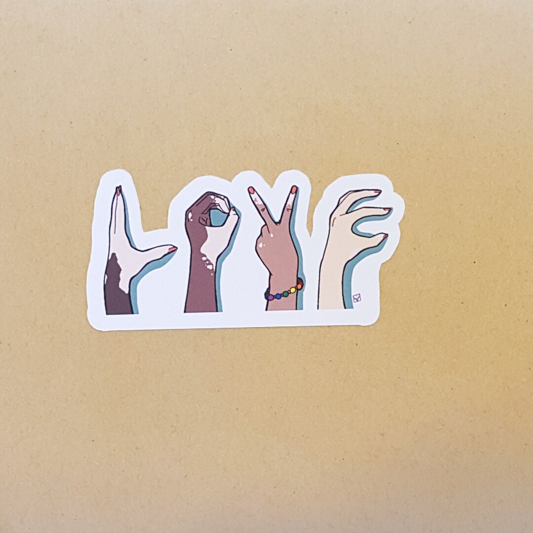 LOVE Vitiligo Sticker Diversity Unity Inclusion Rainbow - Etsy