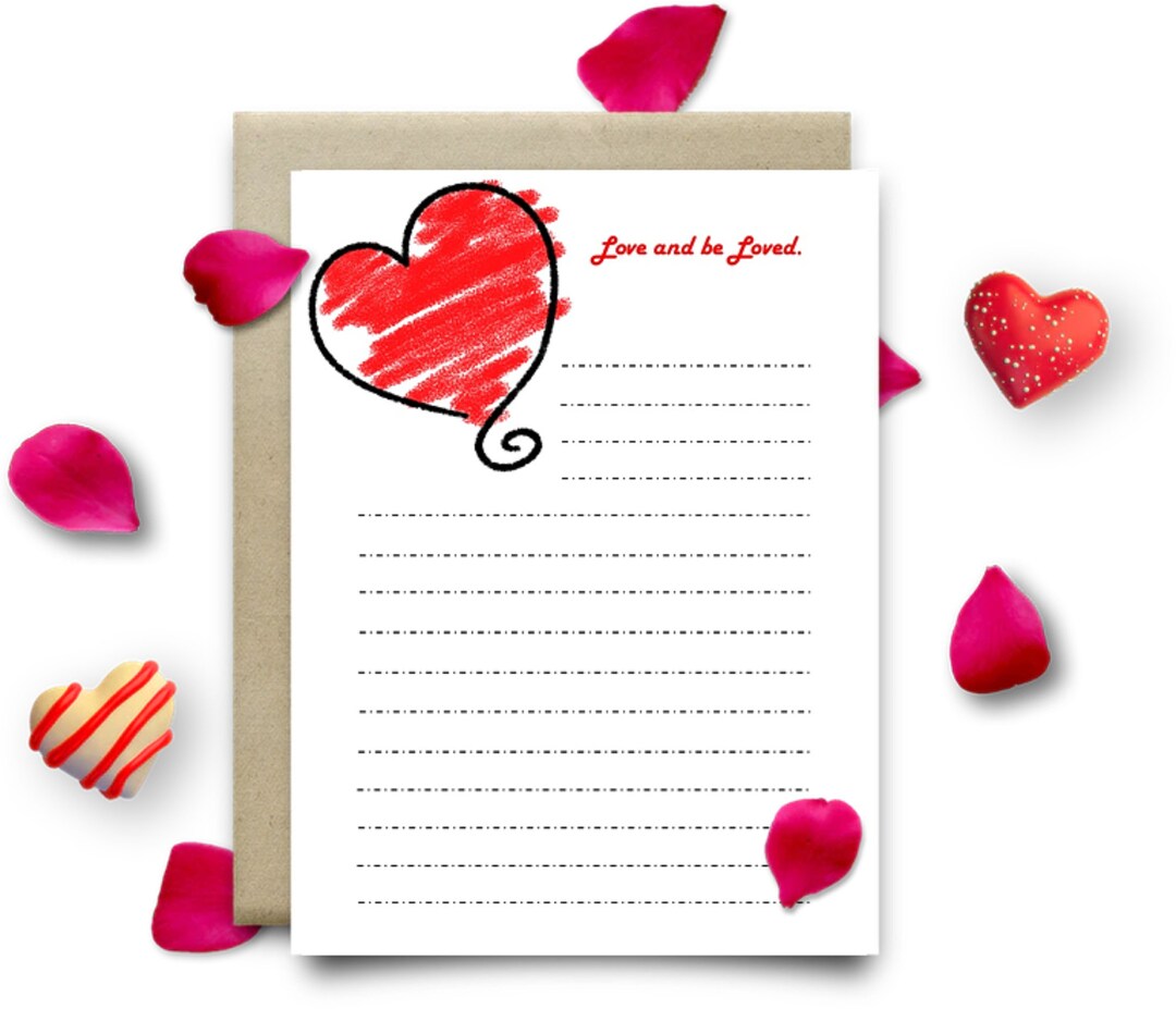 CLEARANCE Printable Love and Be Loved Notepad -- Digital Notepad, Print ...