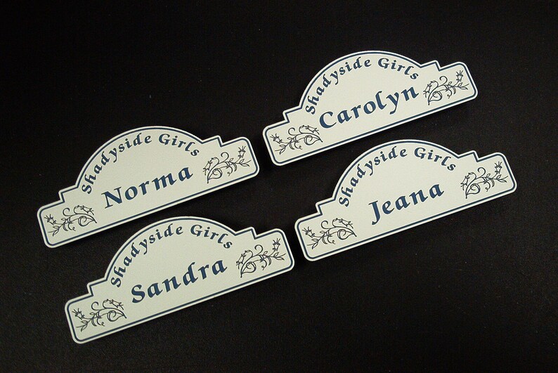 Custom Shaped Name Tag With Logo Name & Magnet Back - Etsy