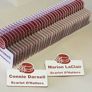 Custom Shaped Name Tag With Logo Name & Magnet Back - Etsy