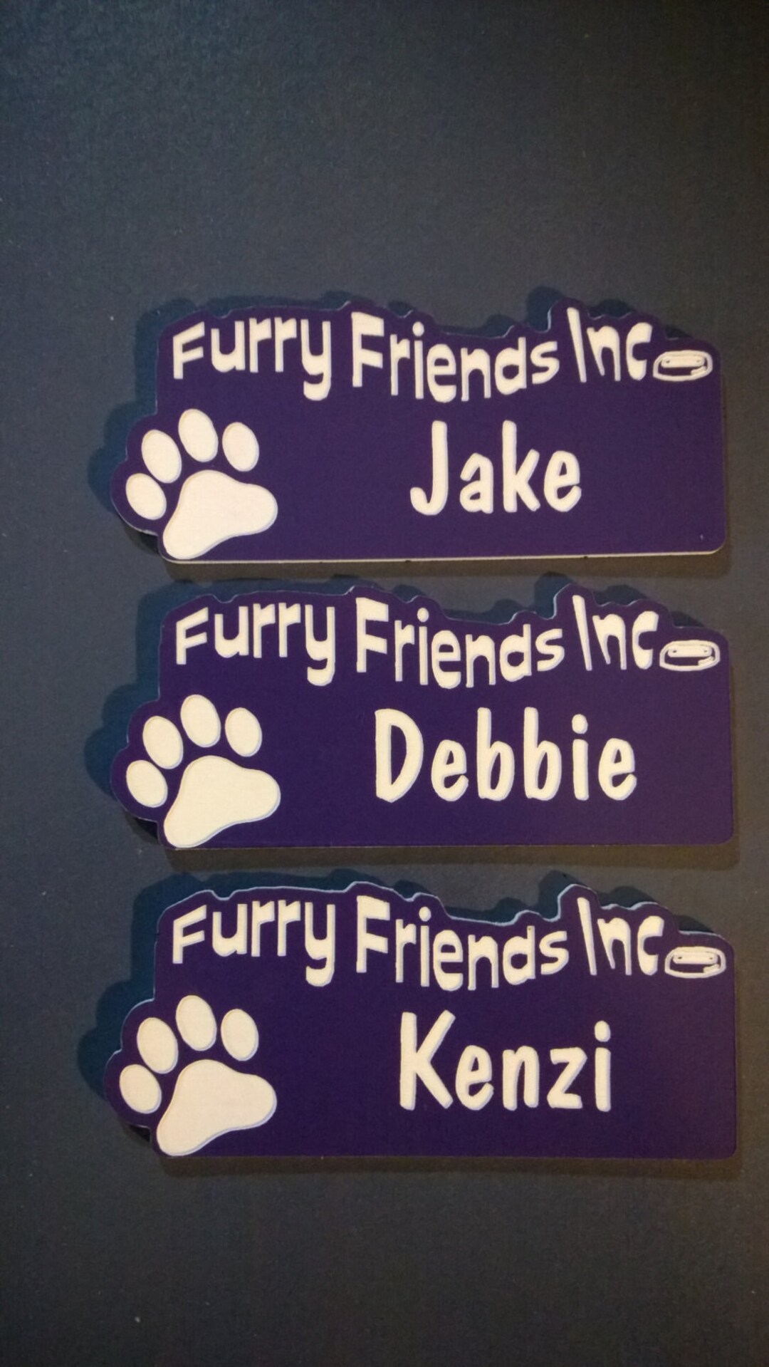 CUSTOM SHAPE Name Tag With Magnet Back - Etsy