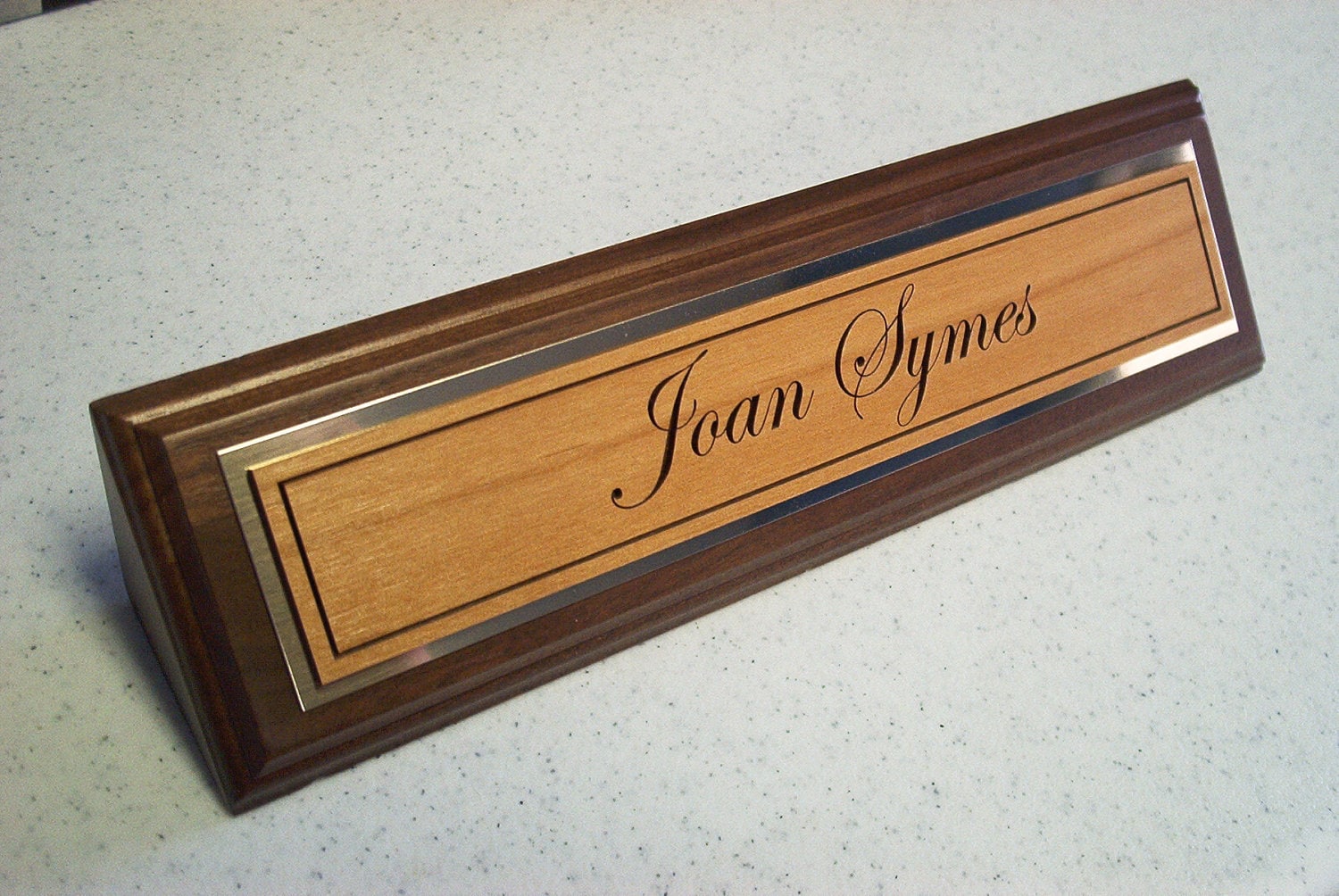 Personalized 10 Desk Wedge Name Plate - Etsy