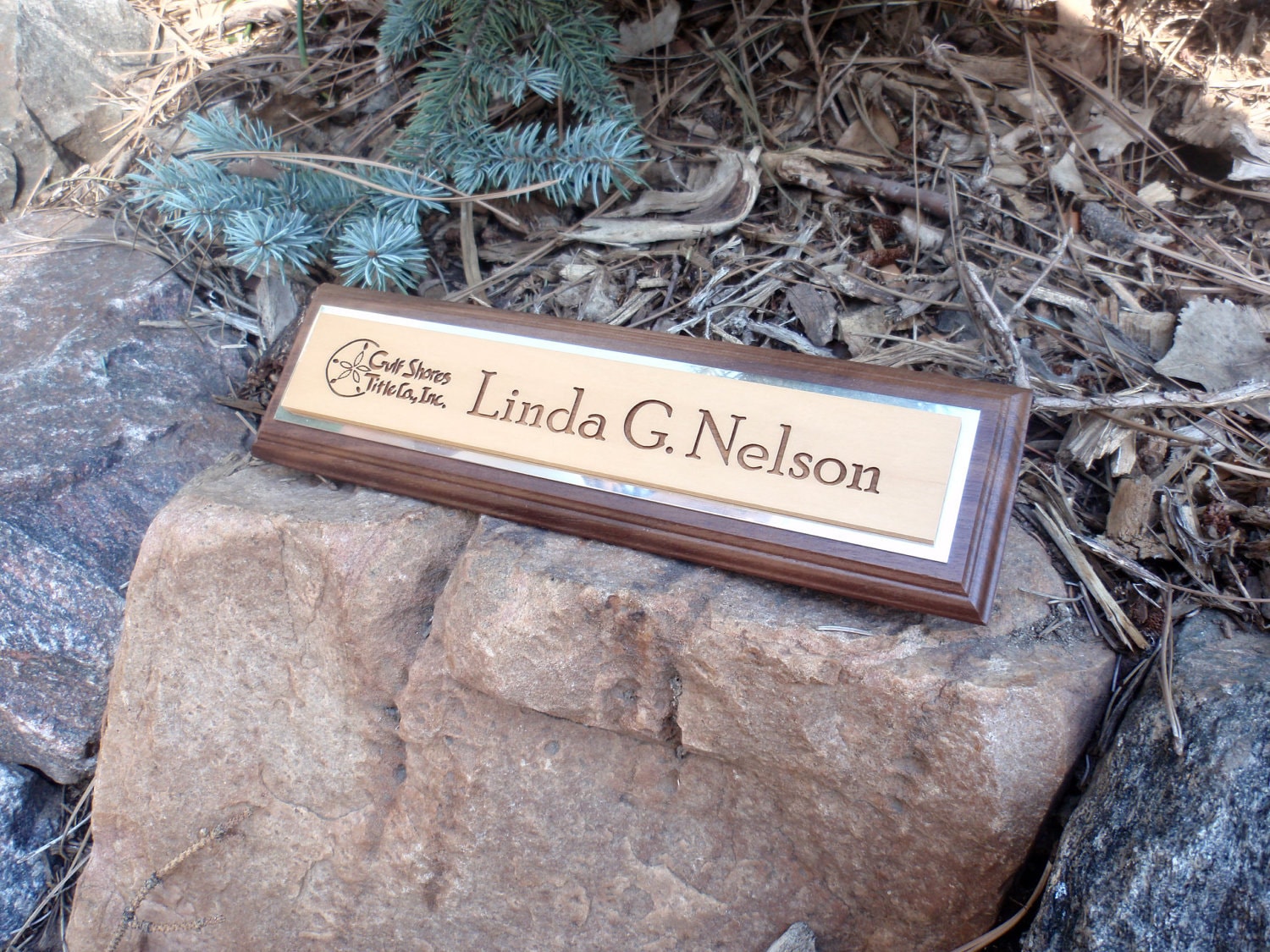 Personalized 10 Desk Wedge Name Plate - Etsy