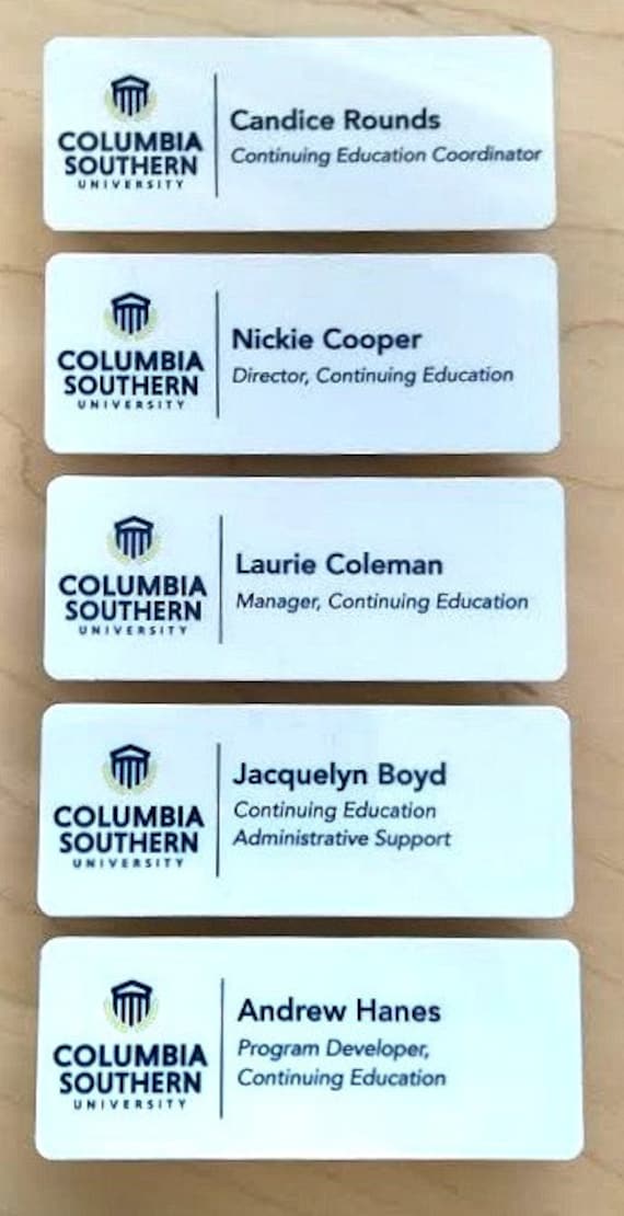 Name Tags Dye Sublimated Full Color Magnet Back - Etsy