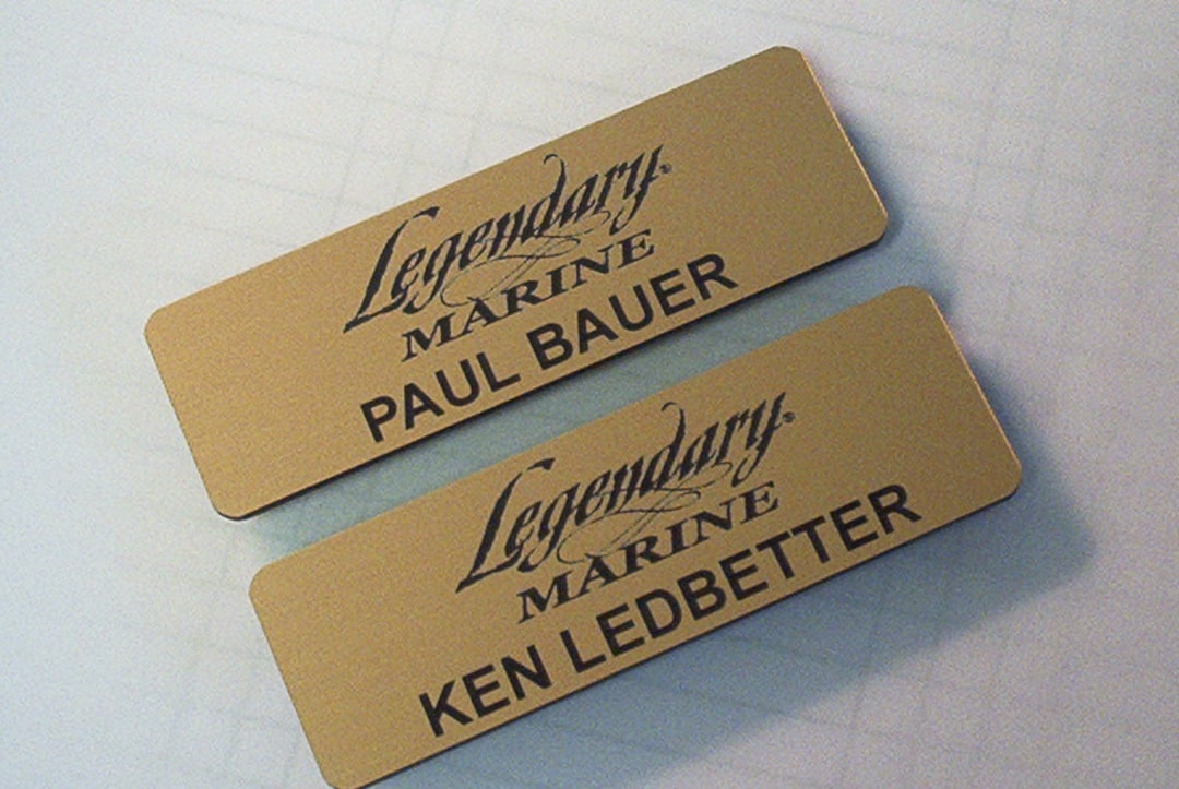 Name Tag, Logo & Name With Magnet Back 1 X 3 - Etsy
