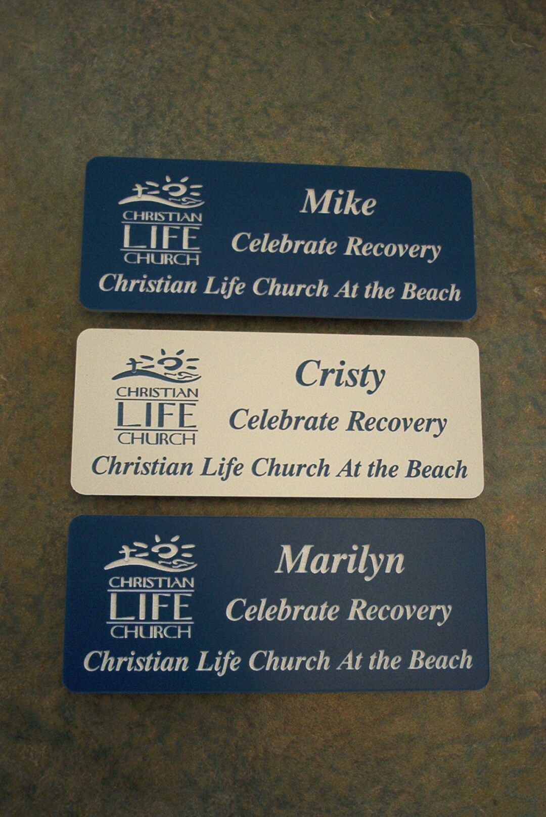 CHURCH Name Tag With Magnet Back - Etsy