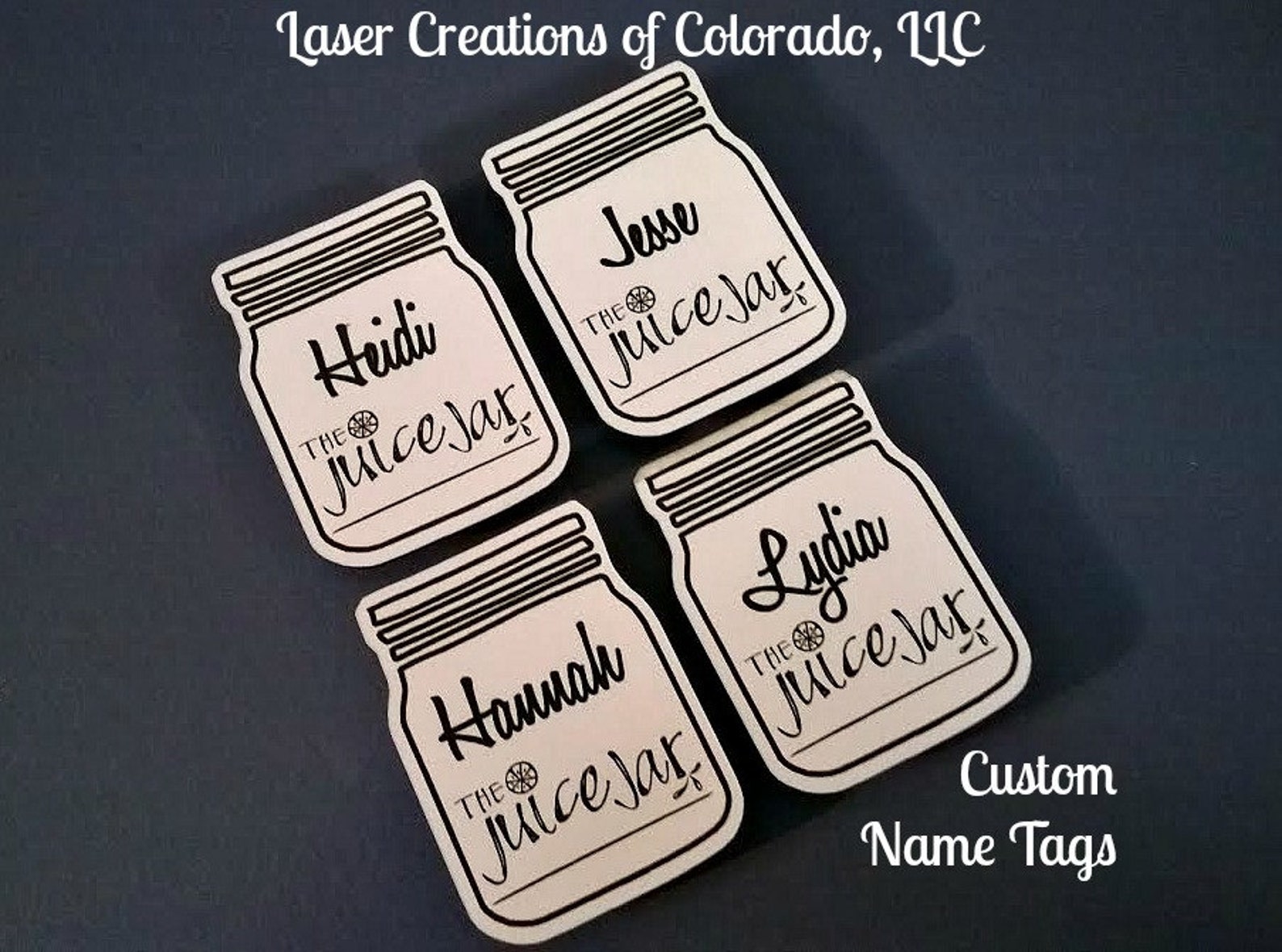 Custom Shape Acrylic Name Tag With Magnet Back - Etsy
