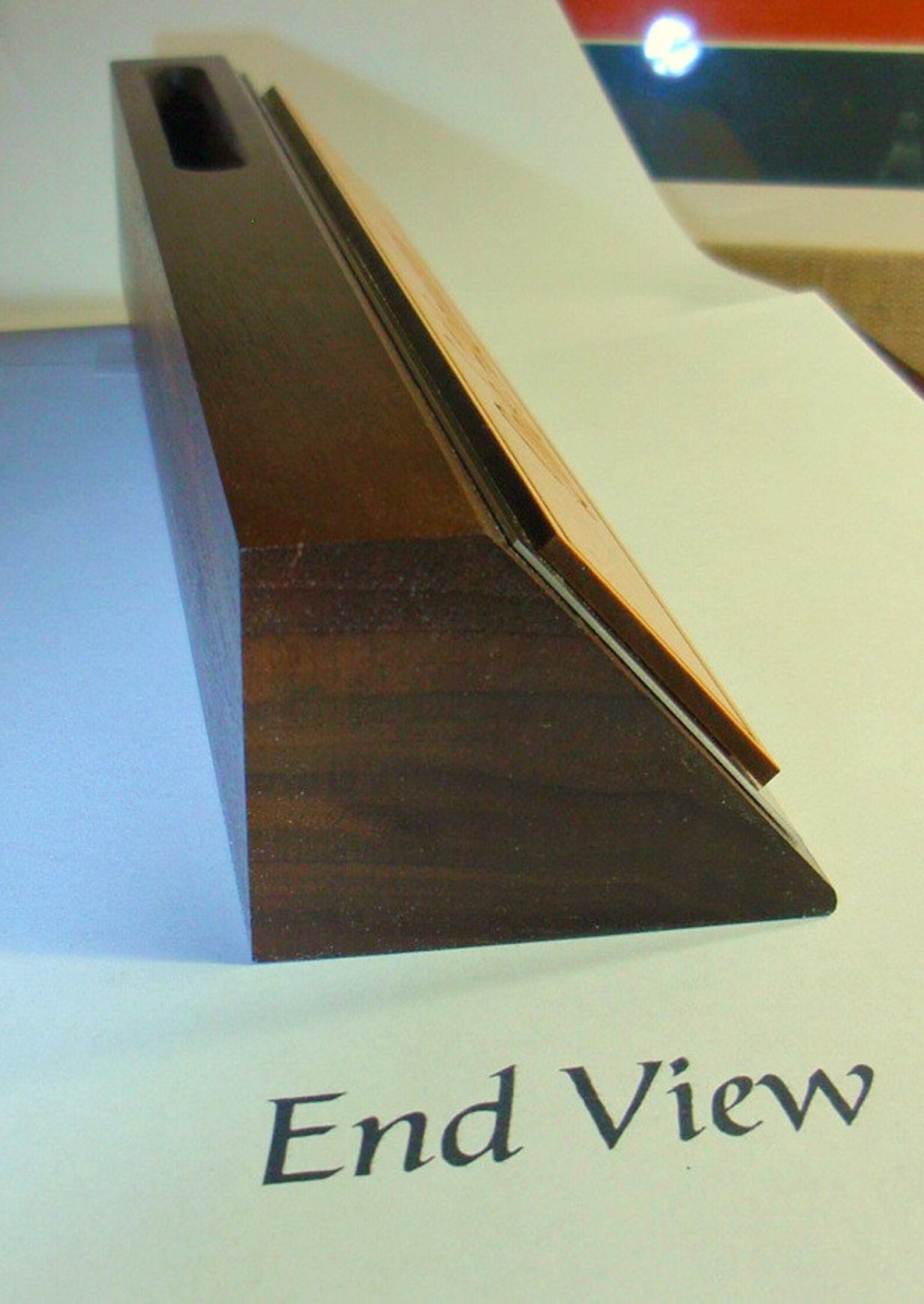 Personalized Desk Wedge With Business Card Holder - Etsy