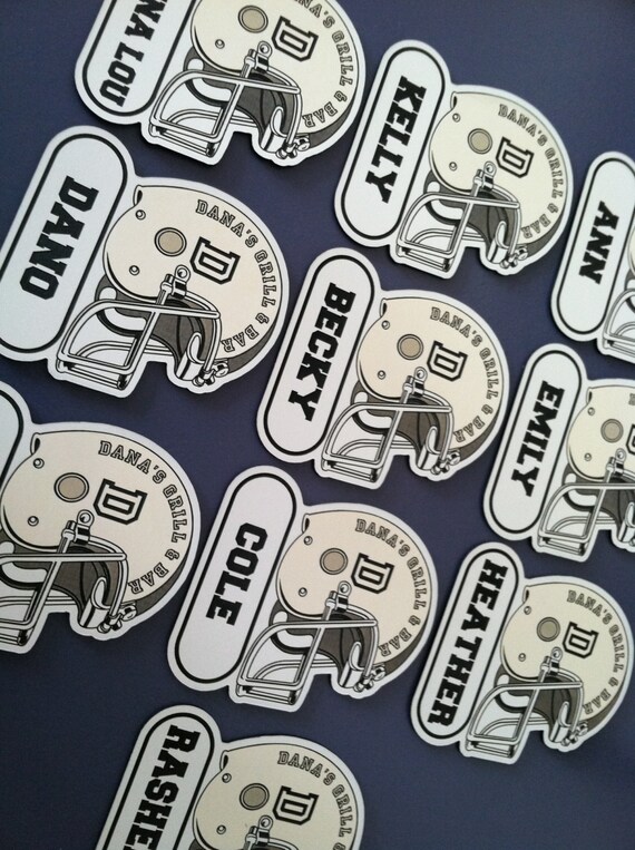 CUSTOM SHAPE Name Tag With Safety Pin Back | Etsy