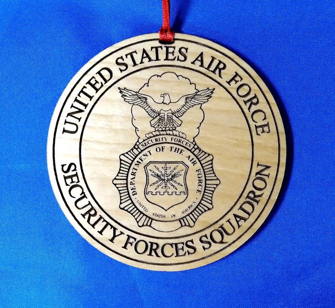 USAF Security Forces Squadron Ornament, Red Alder - Etsy
