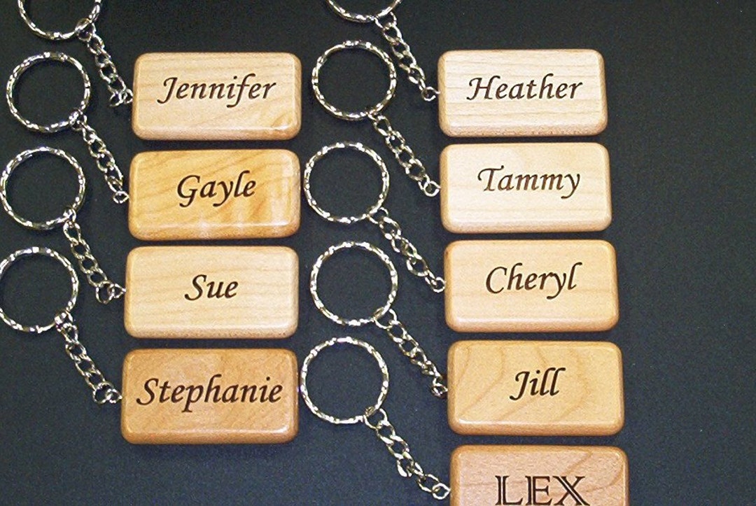 Laser Engraved Maple Key Chain - Etsy