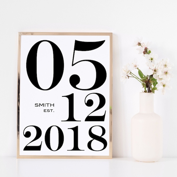 Wedding Date Sign - Etsy
