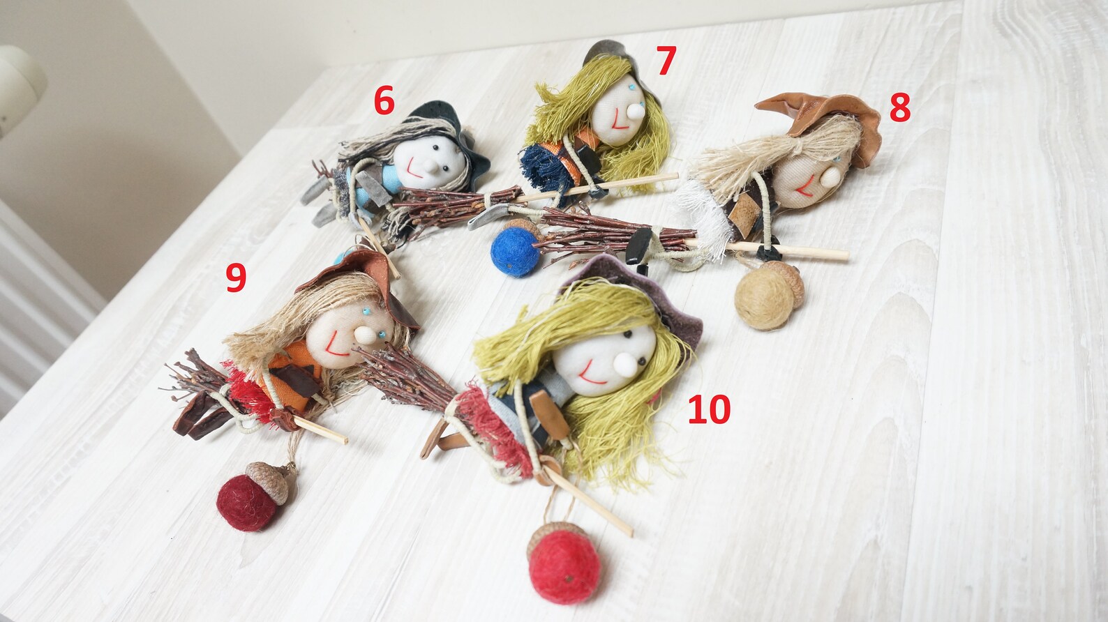 Choose Personalized Good Luck Kitchen Witch, Rag Doll Handmade Hanging ...