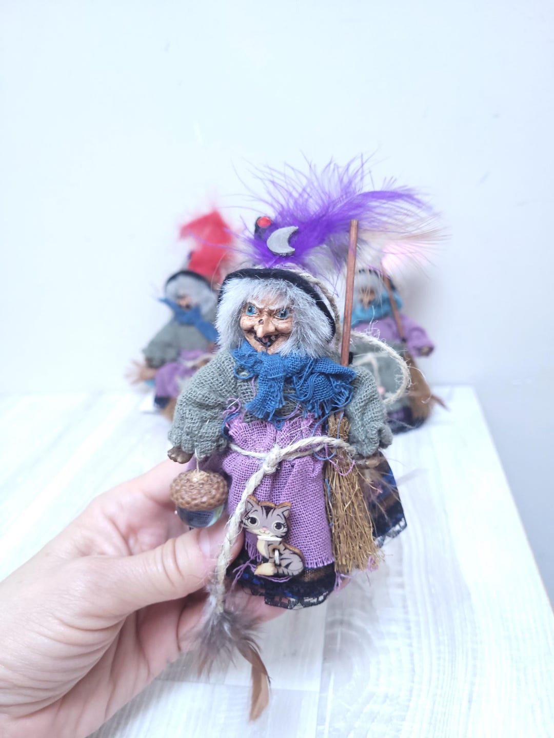 Choose Little Kitchen Witch Doll, Hedge Rag Hag, Halloween Pagan Home ...