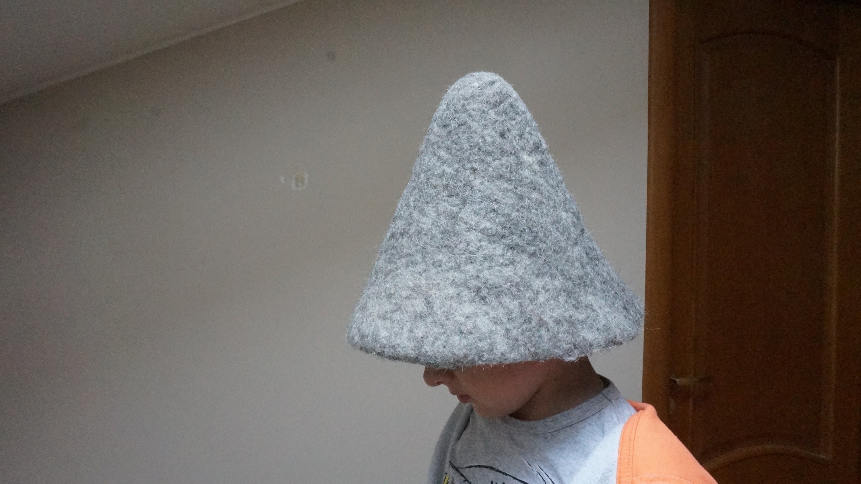 Pileus Hat in Ancient Greek Style Gray Felted Felt Minimalist - Etsy ...