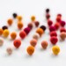 50 Felt Wool Balls (1/2 In. Size) Hot Mix Color: Red Orange Bordeaux ...