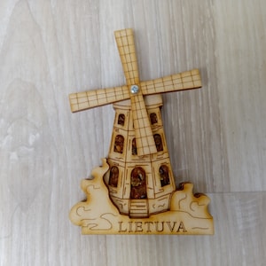 Lithuanian Iron Wolf Windmill Stark Fridge Magnet, Vilnius Amber Laser ...