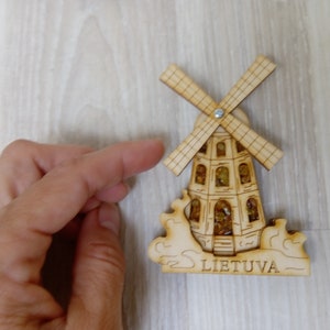Lithuanian Iron Wolf Windmill Stark Fridge Magnet, Vilnius Amber Laser ...