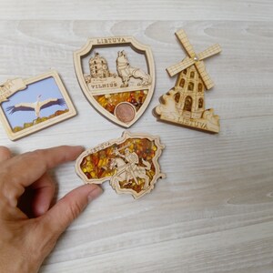 Lithuanian Iron Wolf Windmill Stark Fridge Magnet, Vilnius Amber Laser ...