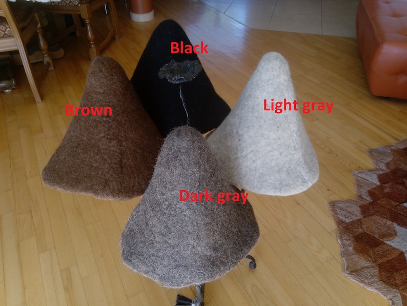 Pileus Hat in Ancient Greek Style, Gray Felted Felt Minimalist Wool ...