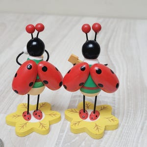 German Erzgebirge Ladybug Band of 3, Easter Ladybird Orchestra ...