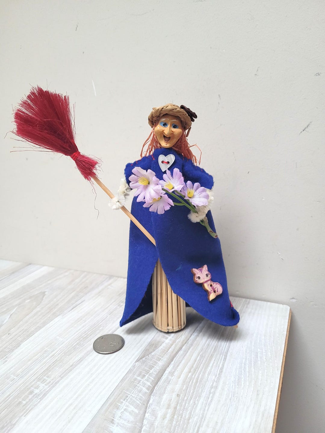 Kitchen Witch Doll, Hedge Rag Hag, Halloween Pagan Home Decor Good Luck ...