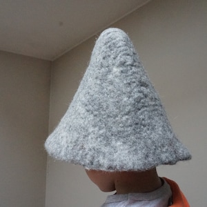 Pileus Hat in Ancient Greek Style, Gray Felted Felt Minimalist Wool ...