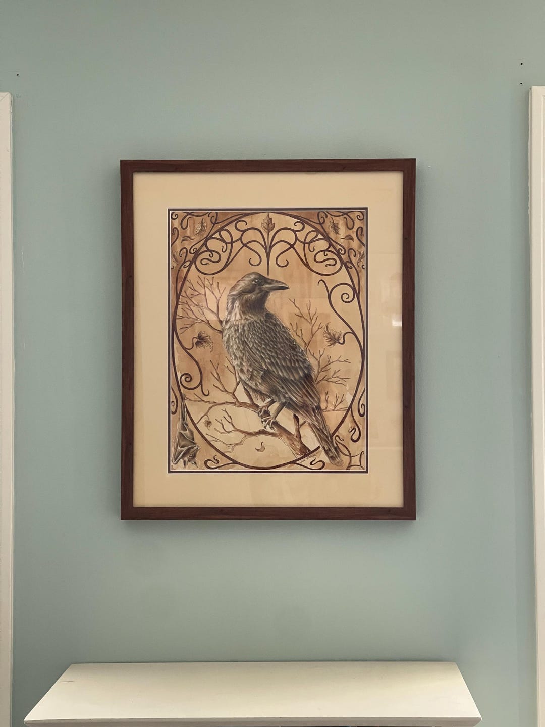 Cruach the Corvid, Crow and Bat Coffee Painting - Etsy