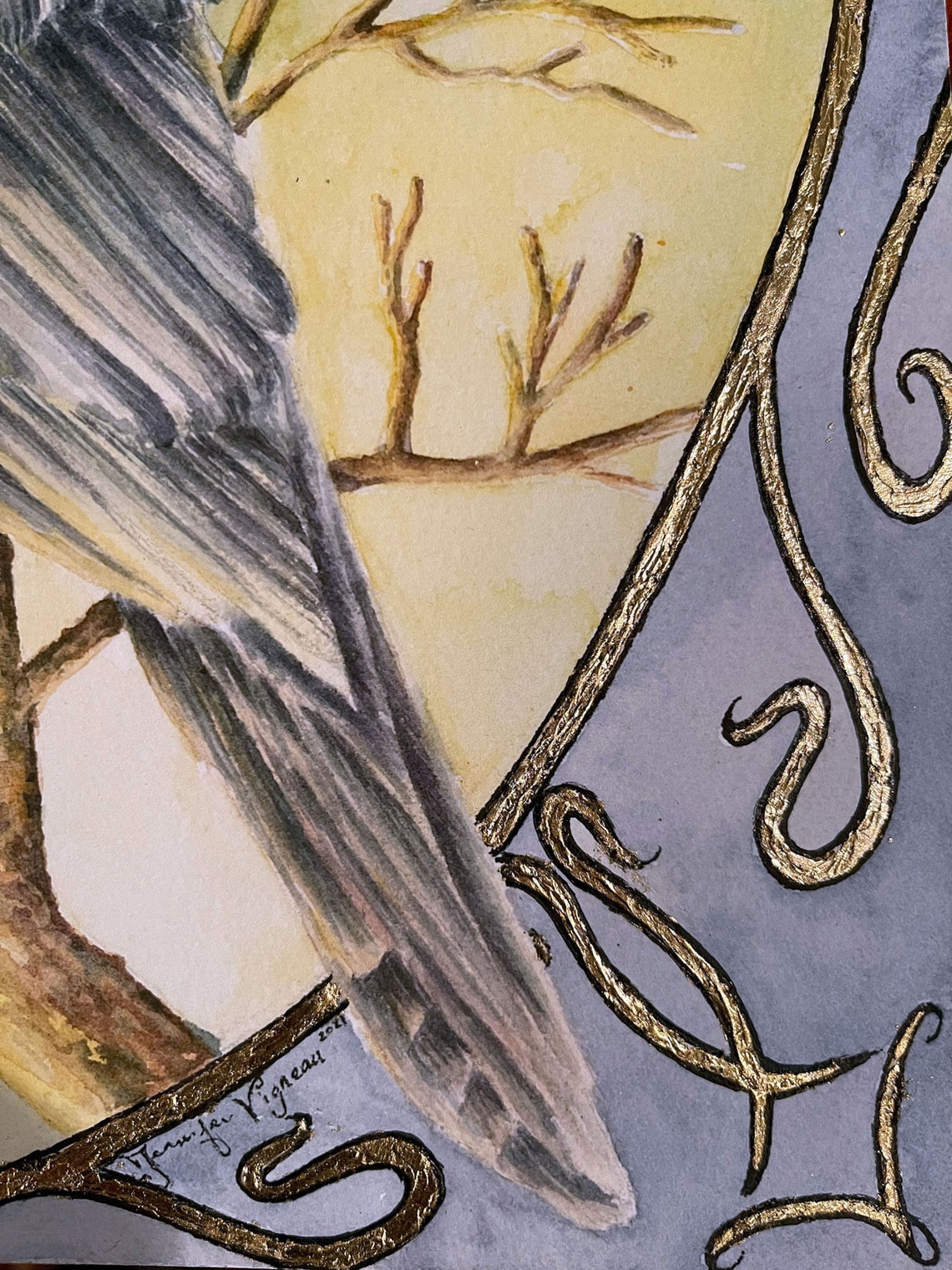 Cruach the Corvid II. Crow and Bat Art Nouveau Fall Fine Art Print - Etsy