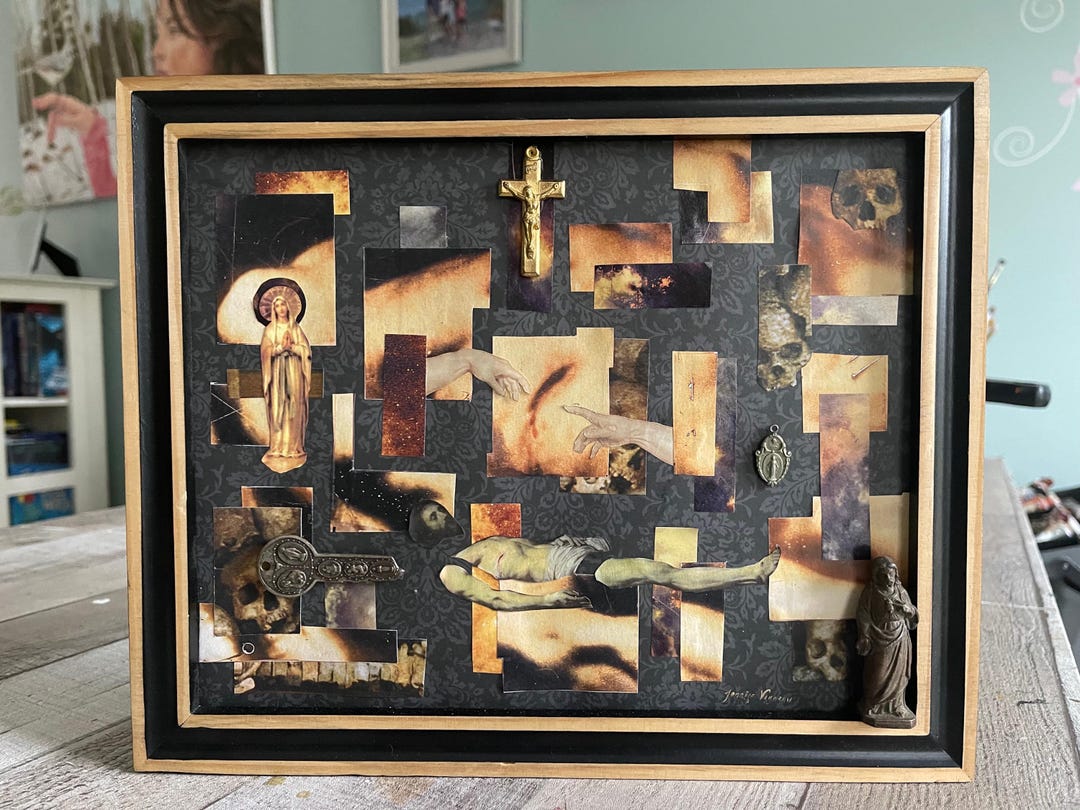 Jesus and Mary Catholic Art Collage/assemblage - Etsy