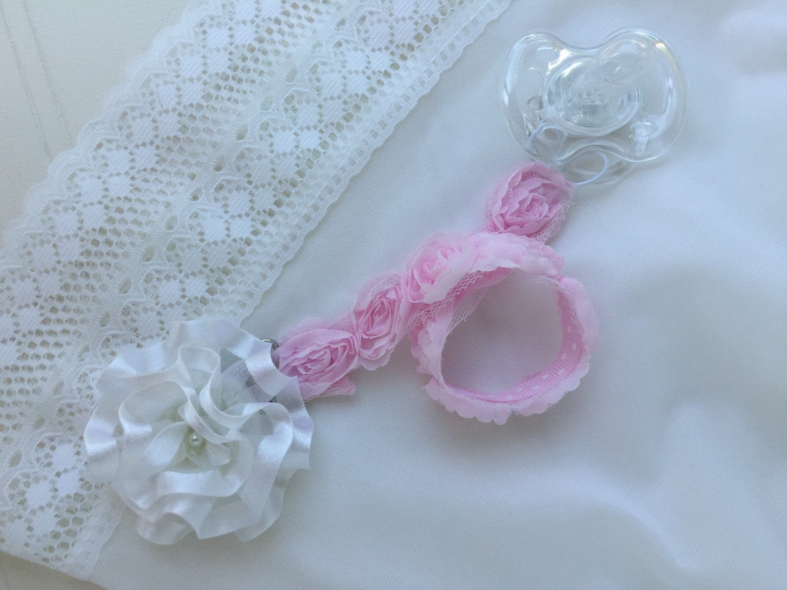 Pacifier Clip. Binky Holder. Baby Girl Pacifier Clip. Pink - Etsy