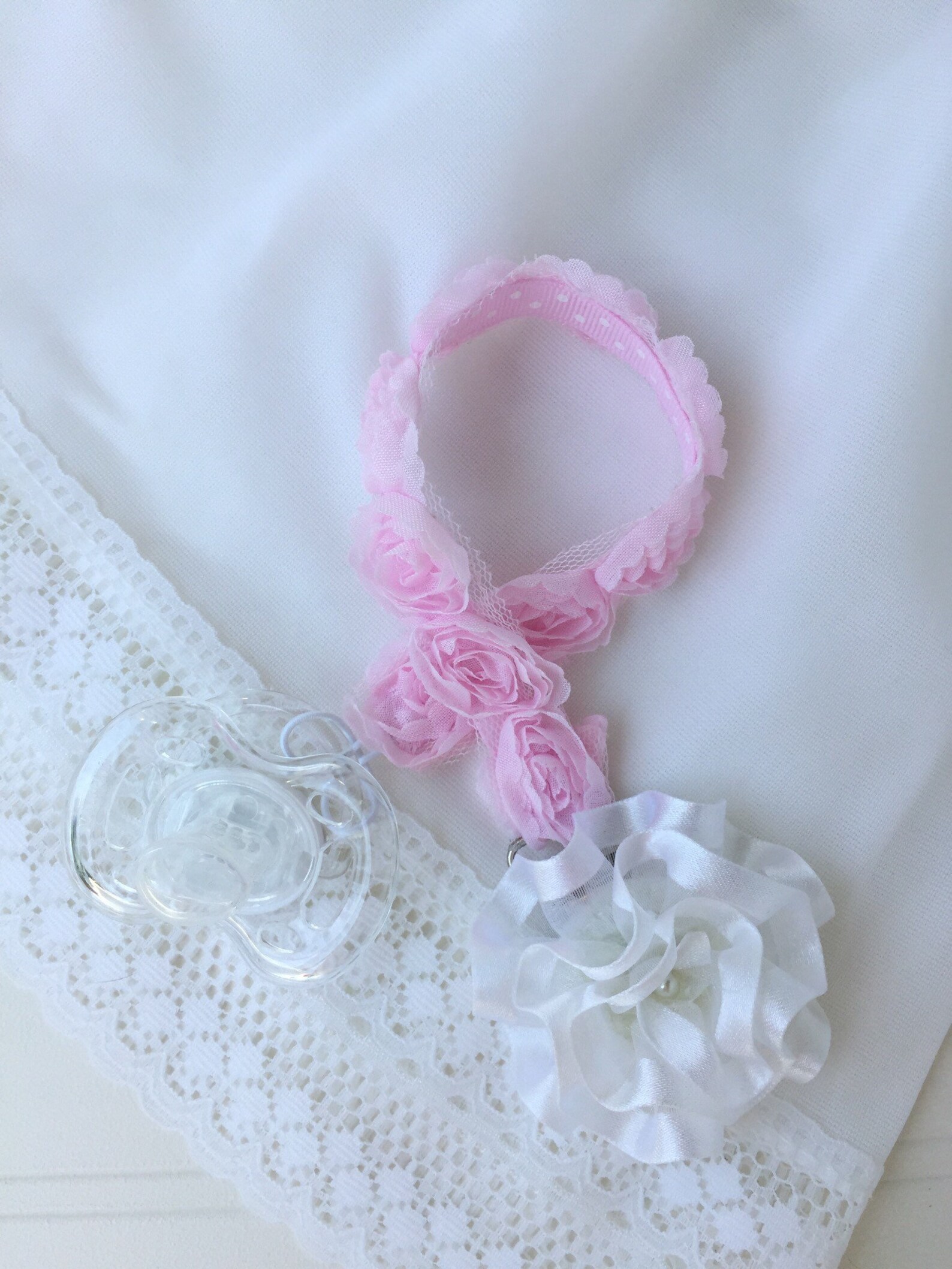 Pacifier Clip. Binky Holder. Baby Girl Pacifier Clip. Pink - Etsy